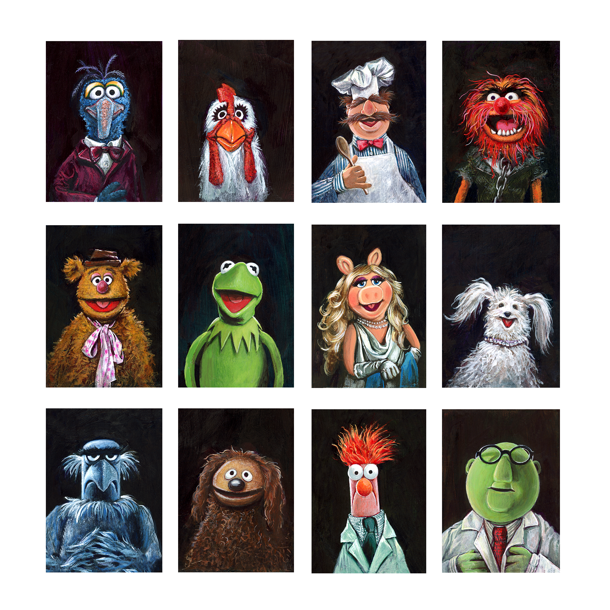 Puppet Portraits – Upcycled Vintage Art