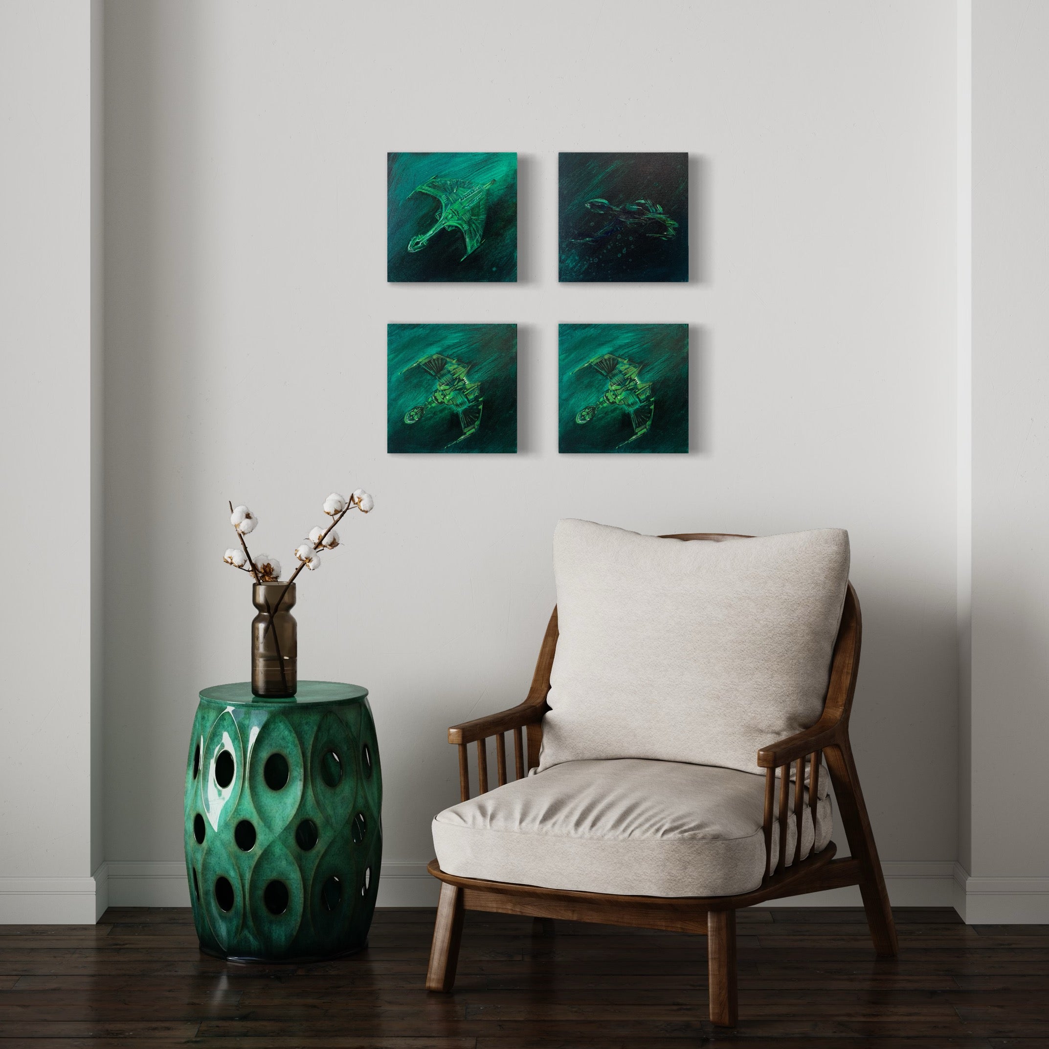 Upcycled Vintage Artwork by Canadian Artist Heather Castles